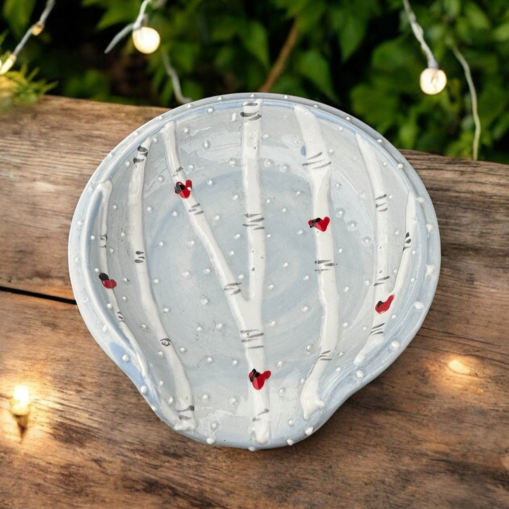 Holiday Spoon Rest | Hand-Painted Ceramic Christmas Kitchen | Ladybird ...
