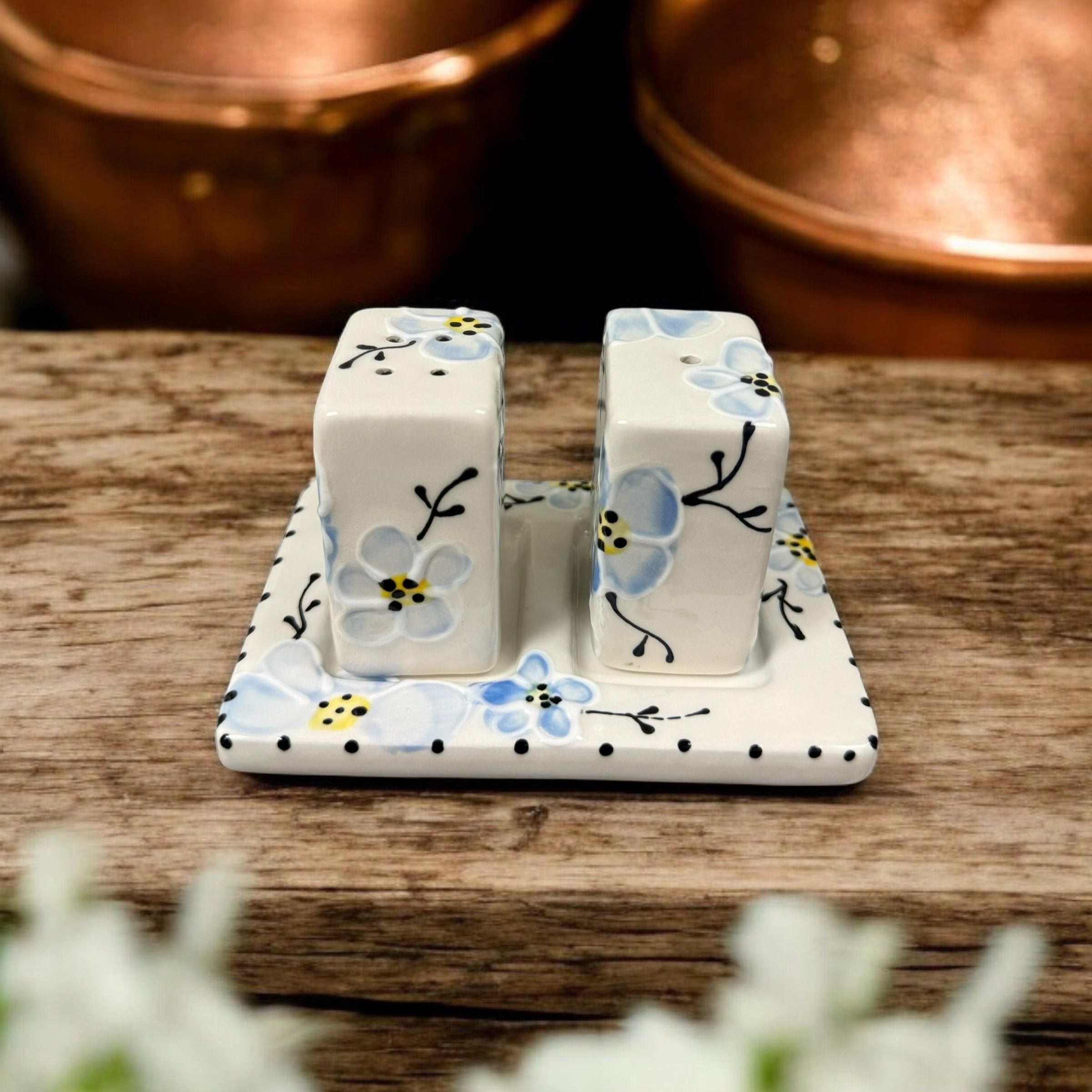 Salt and Pepper Square Sets - LadybirdCeramics