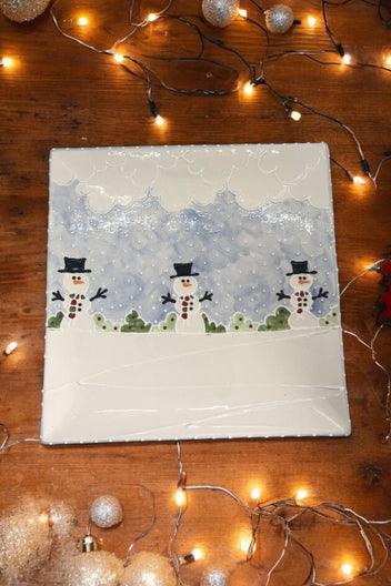Holiday Square Serving Plate | Christmas Ceramic Platter | Ladybird ...